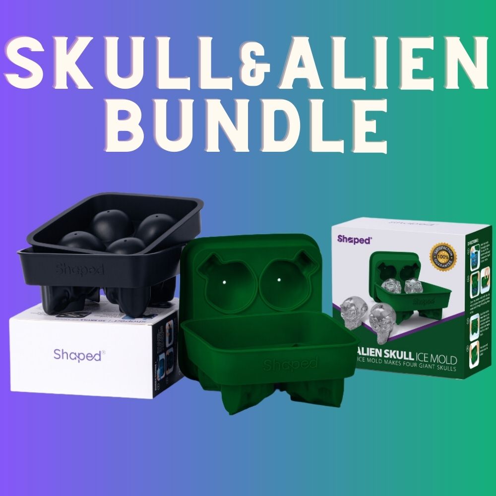 Ultimate Ice Duo: 3D Skull & Ancient Alien Ice Molds – Shaped Ice Molds
